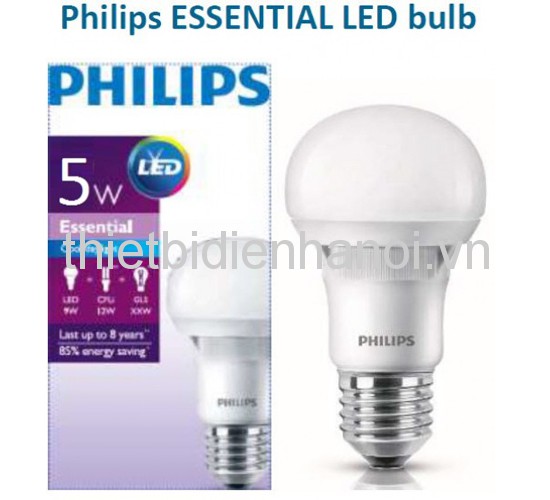 Bóng đèn LED BULB Essential (Essential) Philips 5W (LED 230V/A60/350lm ...